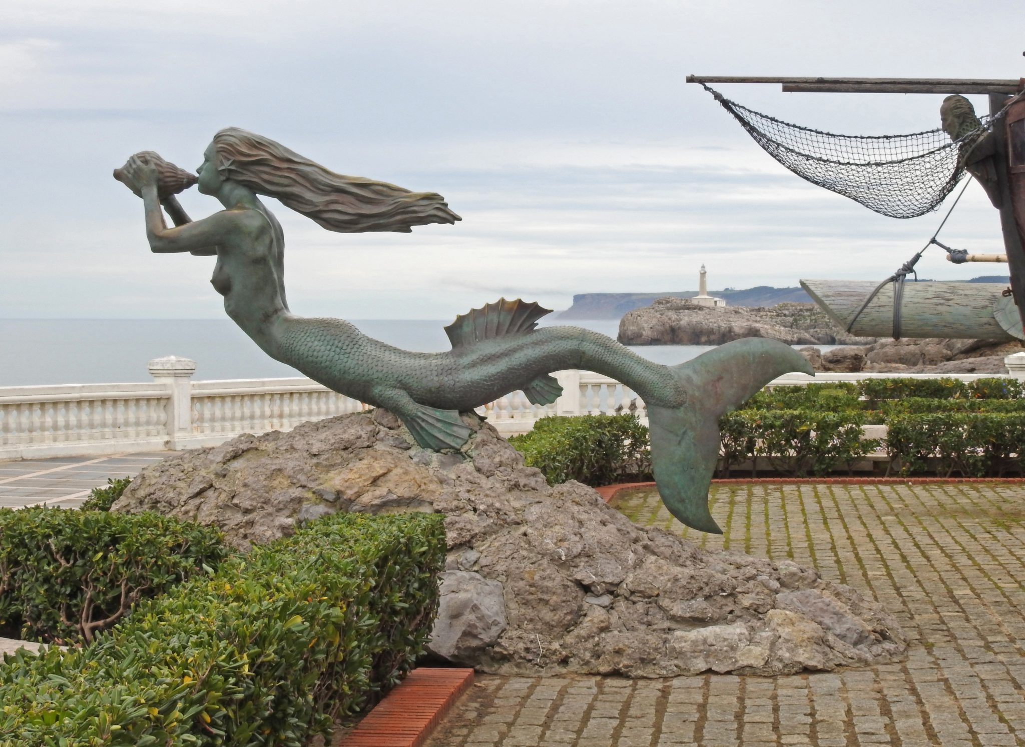 Sirena Magdalena mermaid statue in Santander, Spain